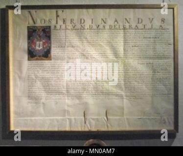 Adelsdiplom für Johann Bach (1624 Stock Photo - Alamy