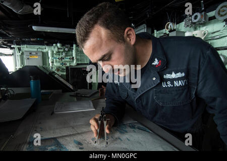 Pilot chart of the South Pacific Stock Photo - Alamy