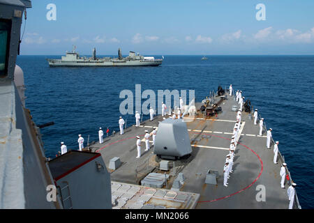 A Royal Australian Navy patrol vessel leaves the Larrakeyah Defence ...