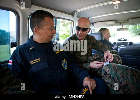 Costa Rican Subteniente José Rodriguez, Murcielago officer in charge ...