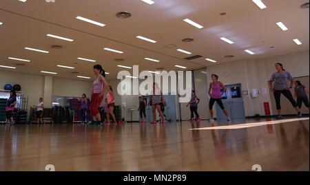 CAMP FOSTER, OKINAWA, Japan – A MixxedFit class dances to hip hop and ...