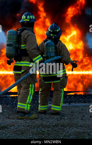 During controlled field fires, the firefighters were able to test ...
