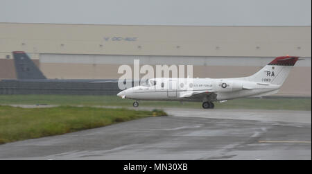 An Air Force T-1 Jayhawk trainer jet on the runway at Columbus Air ...