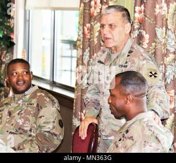 Command Sgt. Maj. Maurice V. Chaplin addresses the Soldiers of the 19th ...