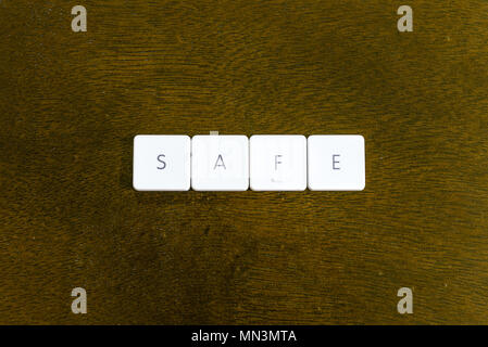 SAFE word written with wood block letter toys Stock Photo: 310491872 ...