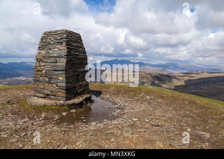 Snowdon Trig Point Stock Photo - Alamy