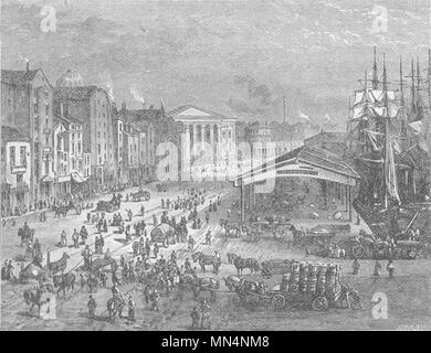 Strand Street and Custom House, Liverpool, Lancashire, England in the ...