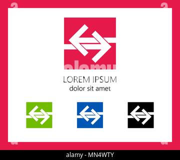 two inverse arrows in opposite direction. Stock vector illustration ...