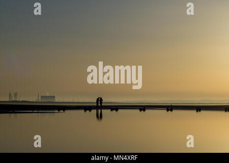 Redcar beach sunset Stock Photo - Alamy