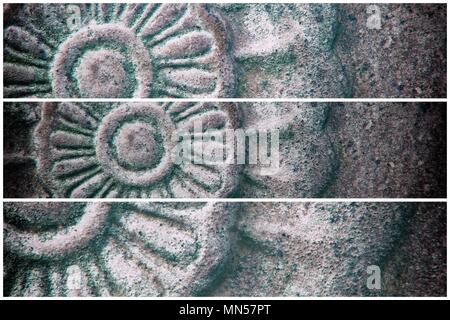 Ornate stone texture, circle rock shape, background for web site or ...