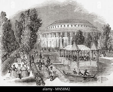The Rotunda in Ranelagh Gardens, London. 18th century engraving. Public ...
