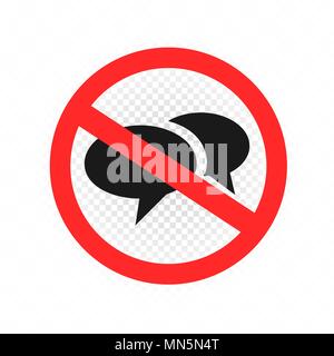 Prohibited Sign For Keep Silent. Vector symbol for public places. Keep ...