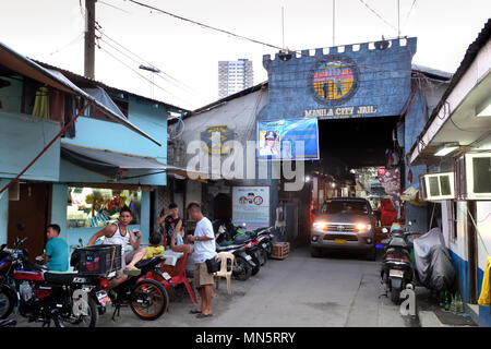 Gate to the entrance to Manila City Jail Prison in Manila, Philippines ...