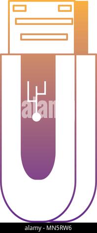 USB flash drive icon over white background colorful design vector ...