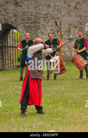Medieval infantry archery show by members of The Knightly Order of St ...