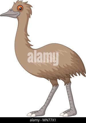 cute emu with background landscape vector illustration design Stock ...
