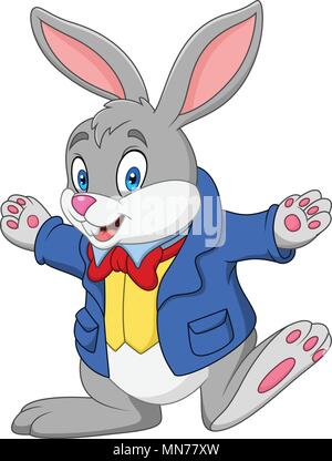 cartoon happy rabbit Stock Vector Image & Art - Alamy