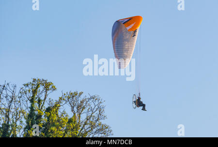 Powered paragliding, paramotoring, Powered paraglider above Port ...