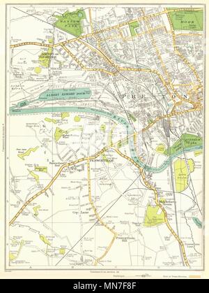 PRESTON Ashton-on-Ribble Penwortham Albert Edward Dock Cop Lane 1935 ...