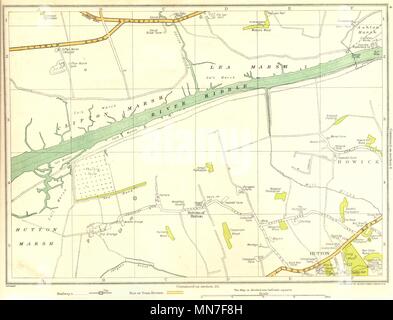 LANCS Clifton Marsh Lea Marsh Howick Hutton Hutton Marsh River Ribble ...