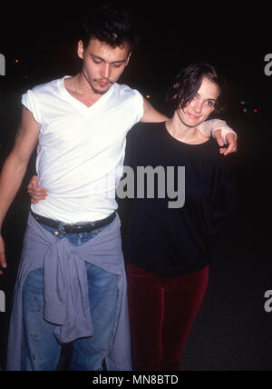 Johnny Depp and Winona Ryder at the Herb Ritts Birthday Party 1990 ...