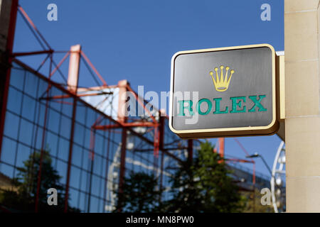 The Swiss luxury watchmaker Rolex, represented on the high street in ...