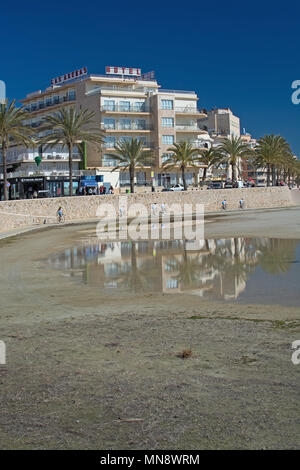 Playa de Palma, Spain; february 19 2023: Main facade of the Negresco ...