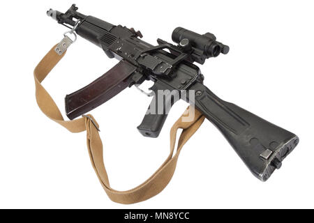 kalashnikov rifle with optic sight on white Stock Photo - Alamy