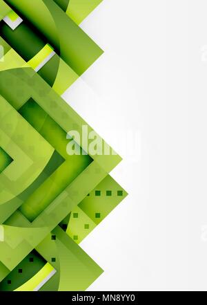 Squares geometric object in light 3d space, abstract background ...