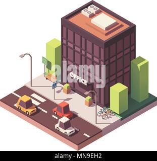 Office plan. Modern business building top view room floors with ...