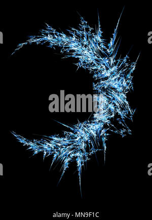 Ice shard shape abstract, vertical, isolated, over black Stock Photo ...