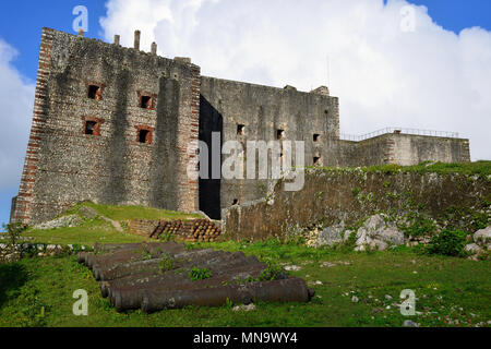 Remains of the French Citadelle la ferriere built on the top of a ...