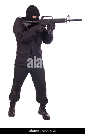 mercenary with CAR15 rifle Stock Photo - Alamy
