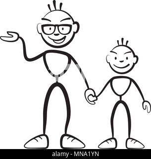 parents with school boy white background vector illustration Stock ...