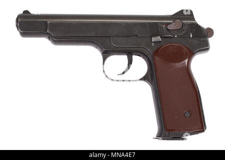 Stechkin automatic pistol APS isolated on white Stock Photo - Alamy