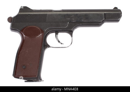 Stechkin automatic pistol APS isolated on white Stock Photo - Alamy