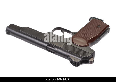 Stechkin automatic pistol APS isolated on white Stock Photo - Alamy