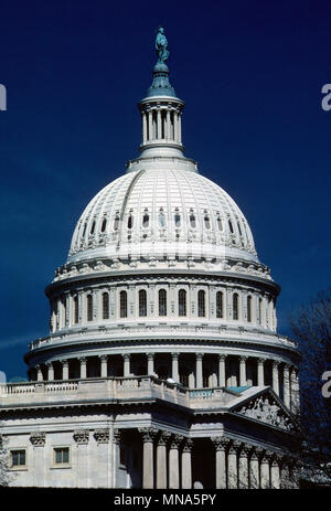 Washington DC, USA, March, 1990 The US Capital building House side west ...