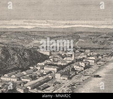 Ghazaouet (Nemours) (Ghazaouet) . Algeria, 1885 antique map Stock Photo ...
