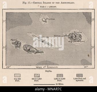 Map of Azores islands of Portugal Stock Photo - Alamy