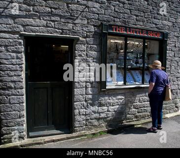 The Little Shop in Castleton, Derbyshire Stock Photo - Alamy