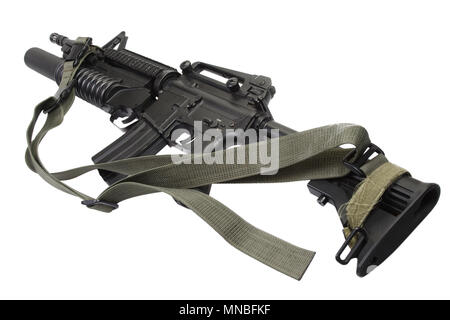 M4 carbine equipped with M203 grenade launcher Stock Photo: 160573549 ...