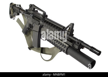 M4 carbine equipped with M203 grenade launcher Stock Photo: 160573549 ...