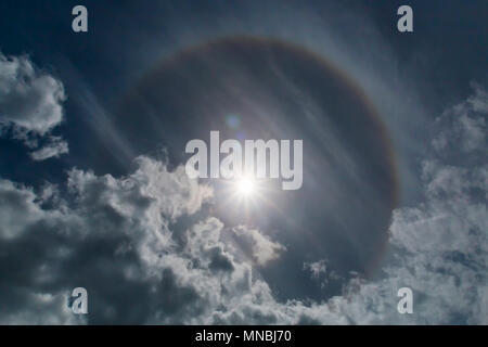 Halos are atmospheric phenomena created by light which is reflected or ...