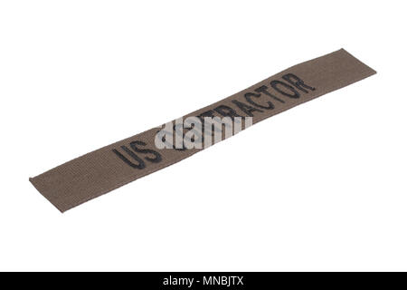 us contractor uniform badge isolated on white background Stock Photo ...