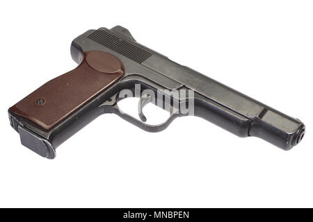 Stechkin automatic pistol APS isolated on white Stock Photo - Alamy