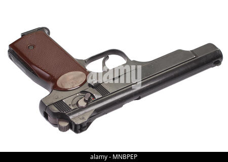 Stechkin automatic pistol APS isolated on white Stock Photo - Alamy
