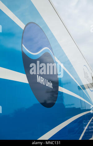 An InHealth Mobile MRI Scanner outside Queen Mary's Hospital in SW ...