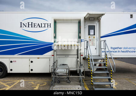 An InHealth Mobile MRI Scanner outside Queen Mary's Hospital in SW ...