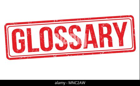 Glossary grunge rubber stamp on white background, vector illustration Stock Vector Image & Art ...